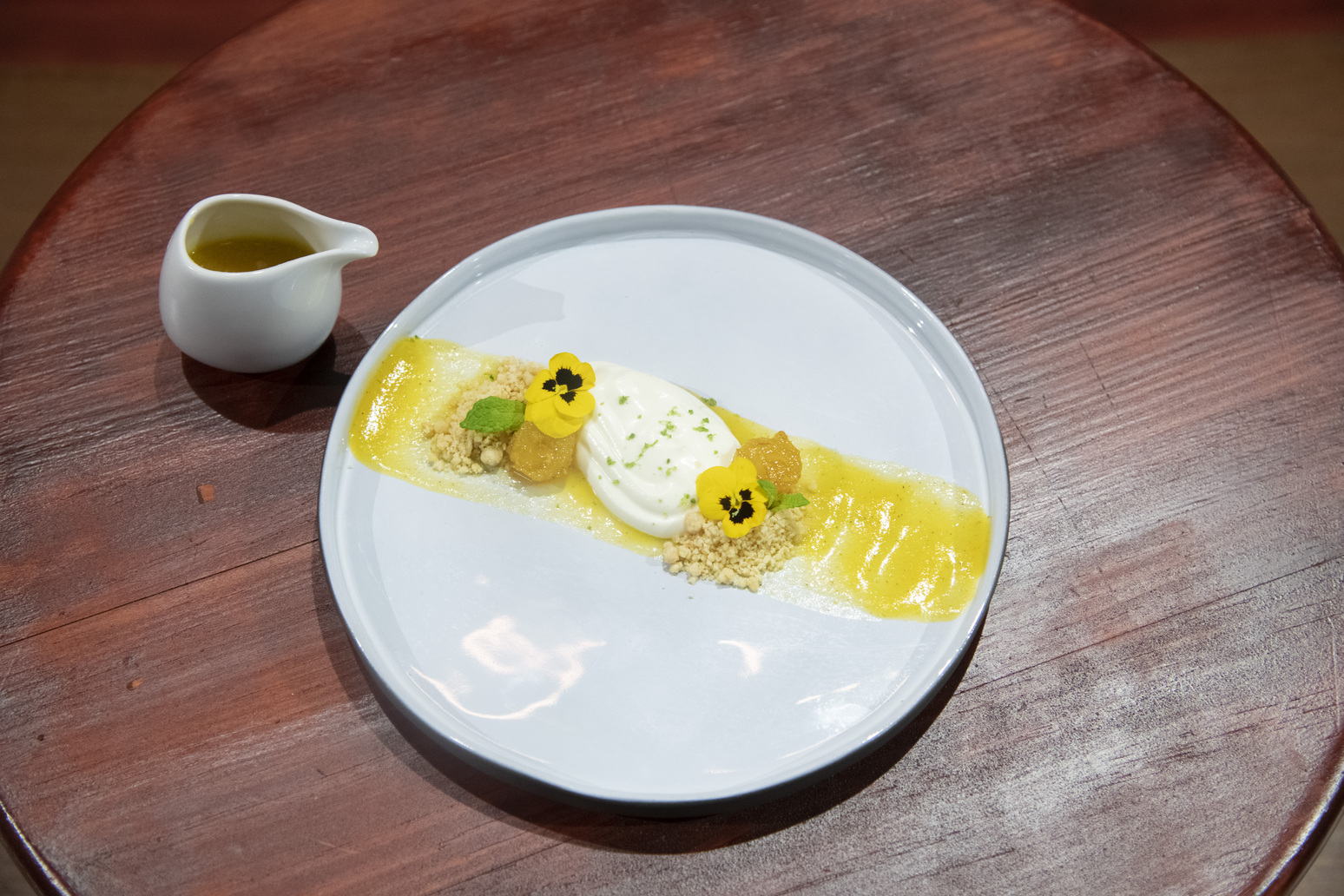 Cheesecake desconstruído de maracujá e ananás - Masterchef