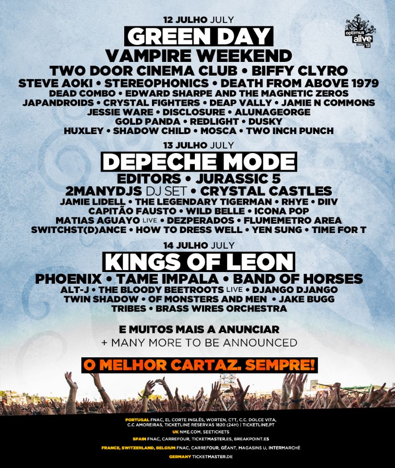 Cartaz Optimus Alive '13 - NOS Alive
